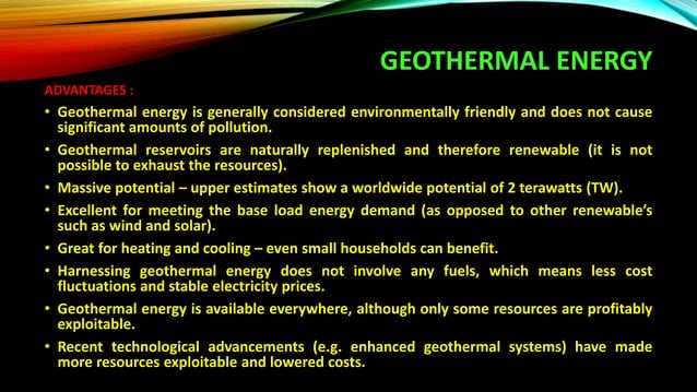 Ocean & geothermal energy | PPTX | Geography | Science