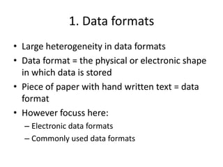 Oceangraphic data formats | PPTX