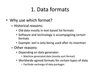 Oceangraphic data formats | PPTX
