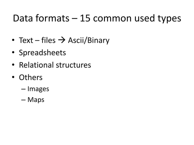 Oceangraphic data formats | PPTX