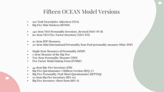 OCEAN Model vs HEXACO Model | PDF