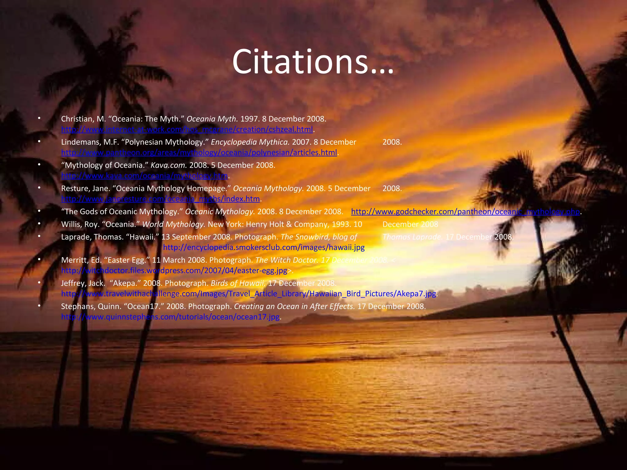 Oceania Mythology | PPT