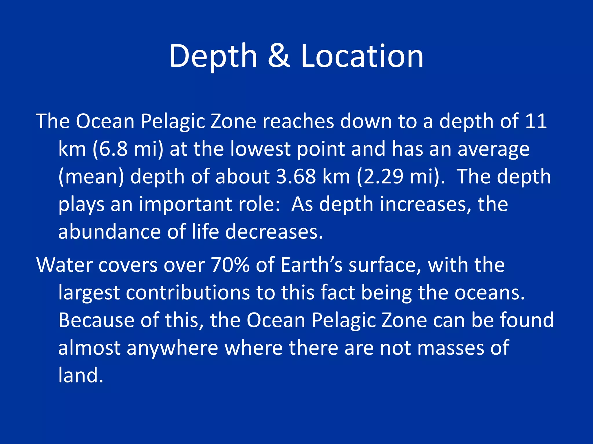 Oceanic pelagic zone biology biome project | PPTX
