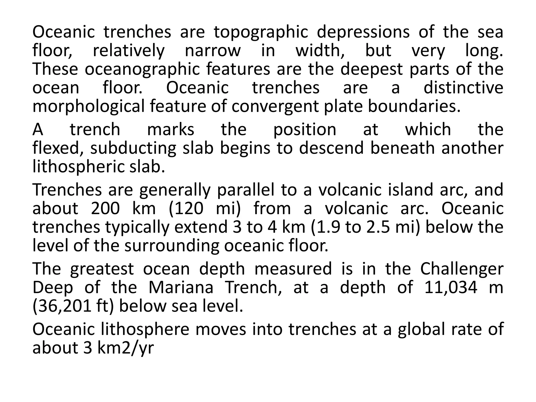Oceanic trenches | PPTX