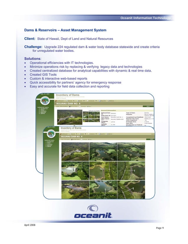 Oceanit It Projects 2008 | PPT