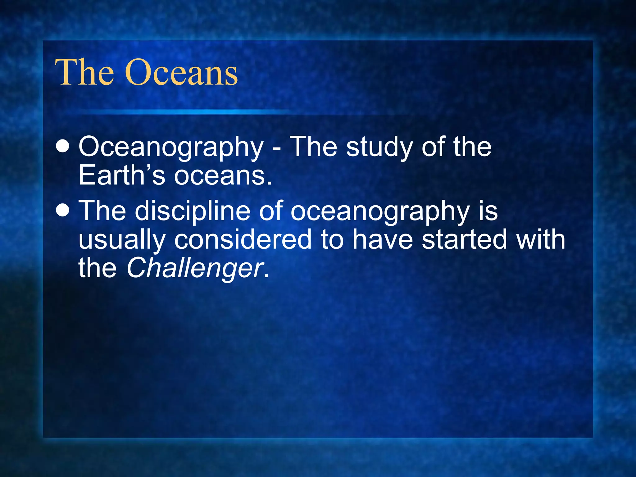Oceanography | PPT