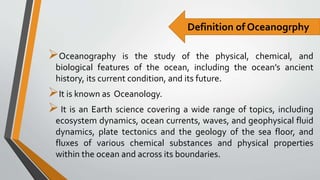 Oceanography and coastal zone policy | PPTX
