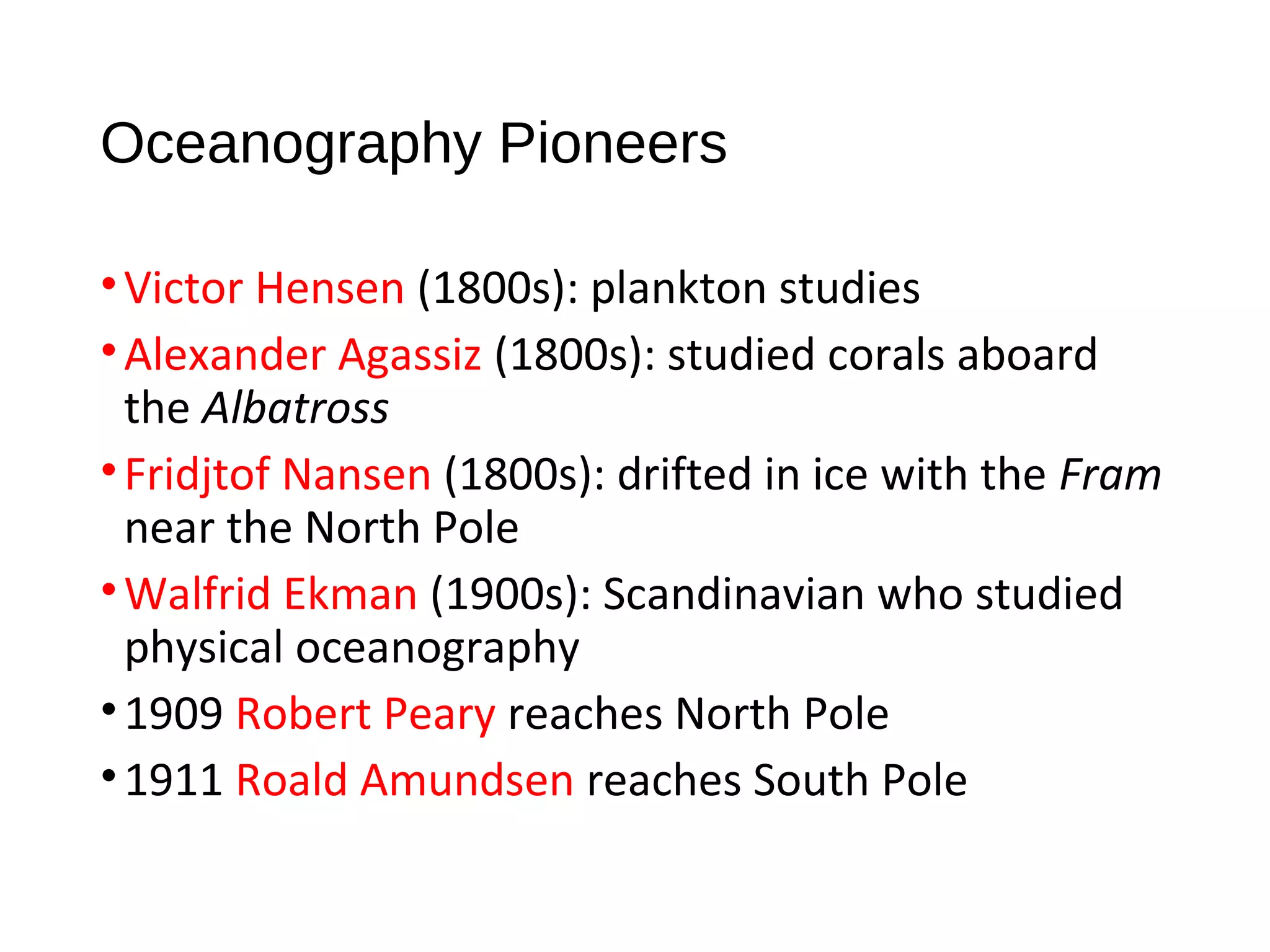 Definition of Oceanography | PPT