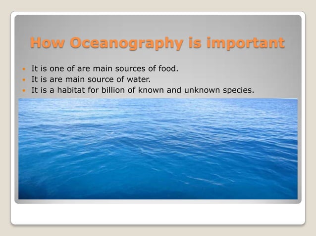 Oceanography vs. space exploration | PPTX