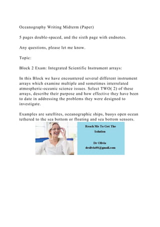 Oceanography Writing Midterm (Paper)5 pages double-spaced, and t.docx ...
