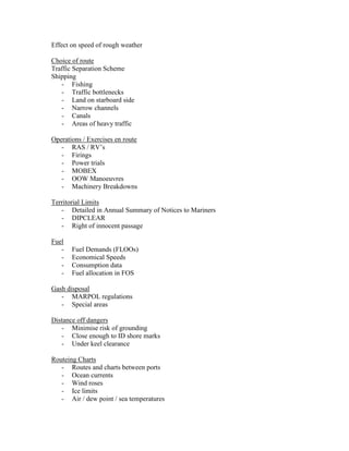 Ocean passage planning | DOC