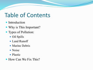 Ocean Pollution - ENGL 1020 | PPTX