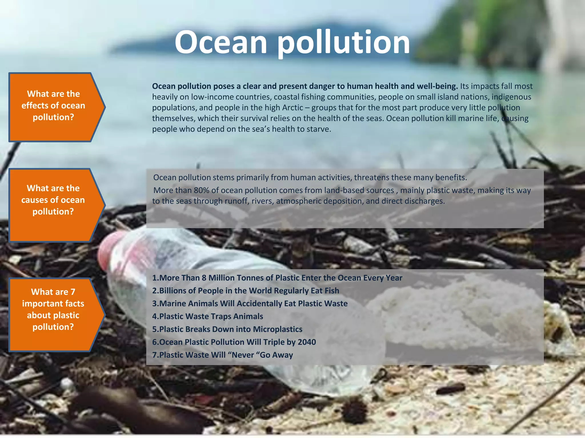 Ocean pollution enviromental project | PPTX