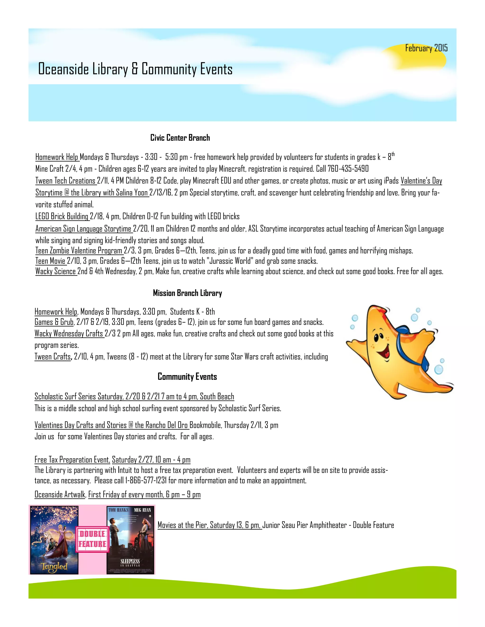 Oceanside Library and Community Events | PDF