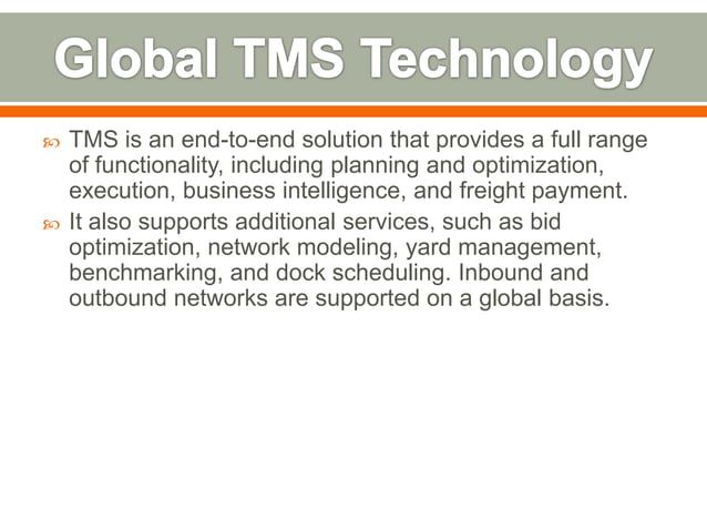 Ocean spray managed tms | PPTX | Logistics and Transportation Industry ...