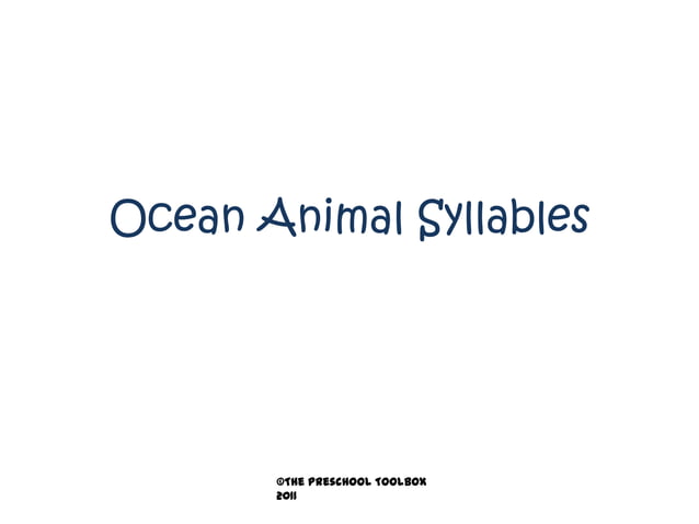 Ocean syllable reveal | PPT