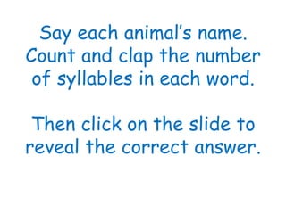 Ocean syllable reveal | PPTX | Zoos & Aquariums | Attractions