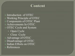 Ocean Thermal Energy.pptx | Power and Energy Industry | Industries