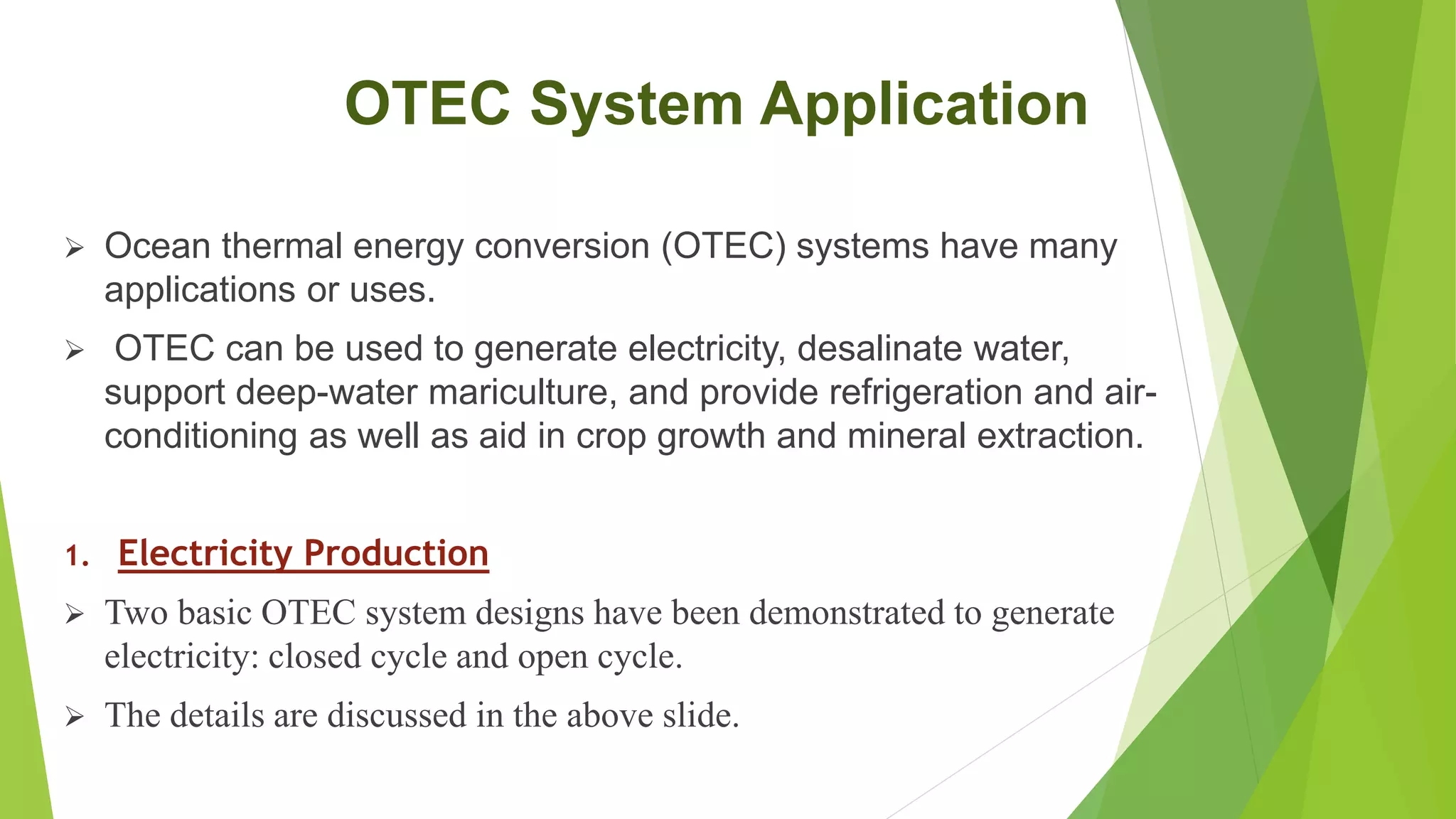 Ocean Thermal Energy Conversion | PPTX