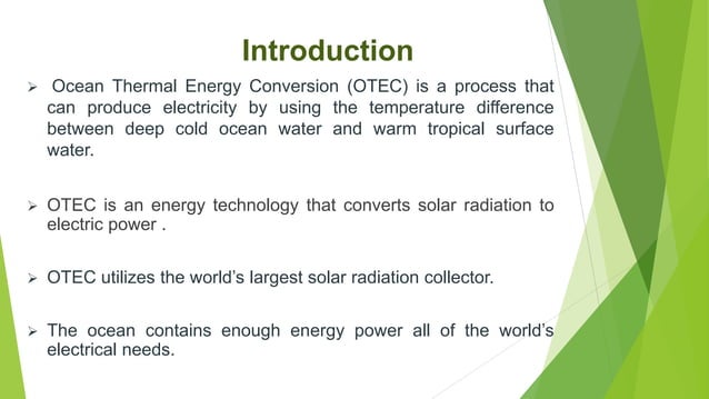 Ocean Thermal Energy Conversion | PPTX