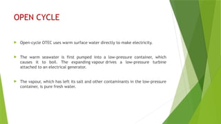 Ocean thermal energy conversion (simplified) | PPTX