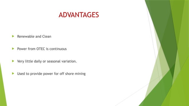 Ocean Thermal Energy Conversion Simplified Ppt
