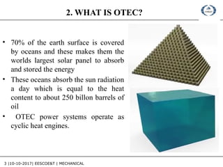 OCEAN THERMAL ENERGY CONVERSION.pptxKKKKKKKK | PPT