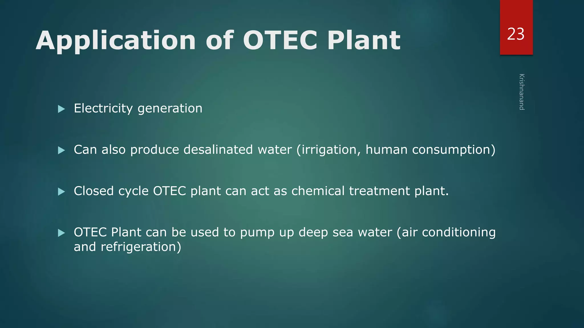 Ocean Thermal Energy Conversion (OTEC) | PPTX