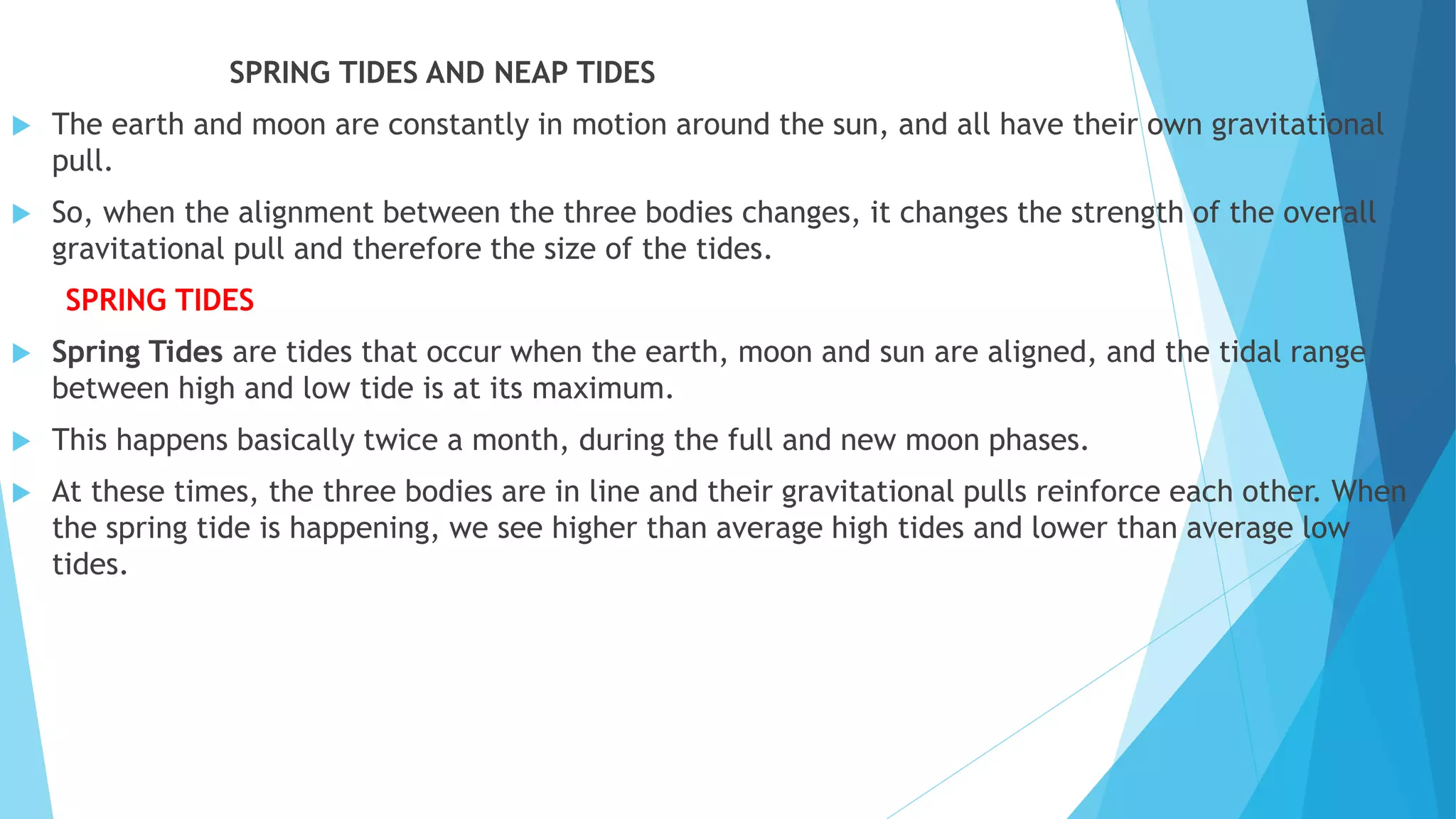 Ocean tides, types and theories | PPTX