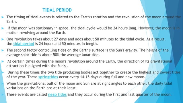 Ocean tides, types and theories | PPTX | Geography | Science