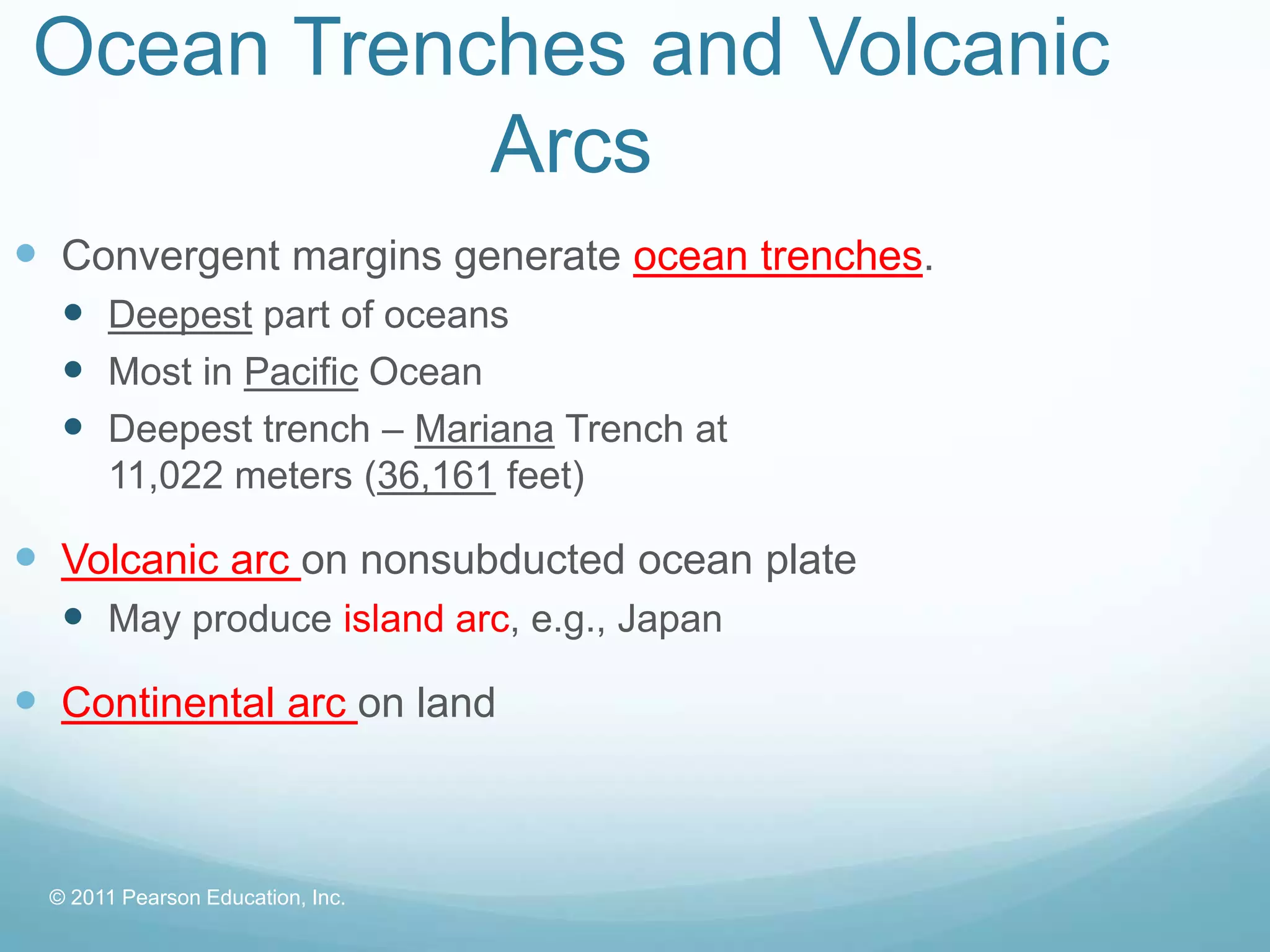 Ocean Floor Features: Ocean Trenches and Volcanic Arcs | PPTX