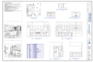 Kitchen Plan & Elevation Drawing | PDF