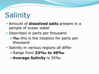 Ocean Water and Currents PPT LESSON | PPTX