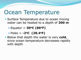 Ocean Water and Currents PPT LESSON | PPTX