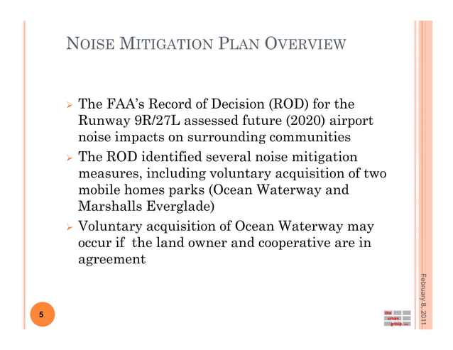 Proposed Noise Mitigation Plan - Ocean Waterway MHP | PPT