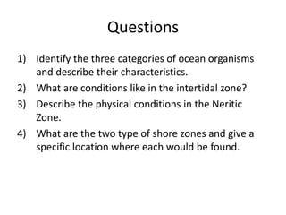 Neritic And Oceanic Zones