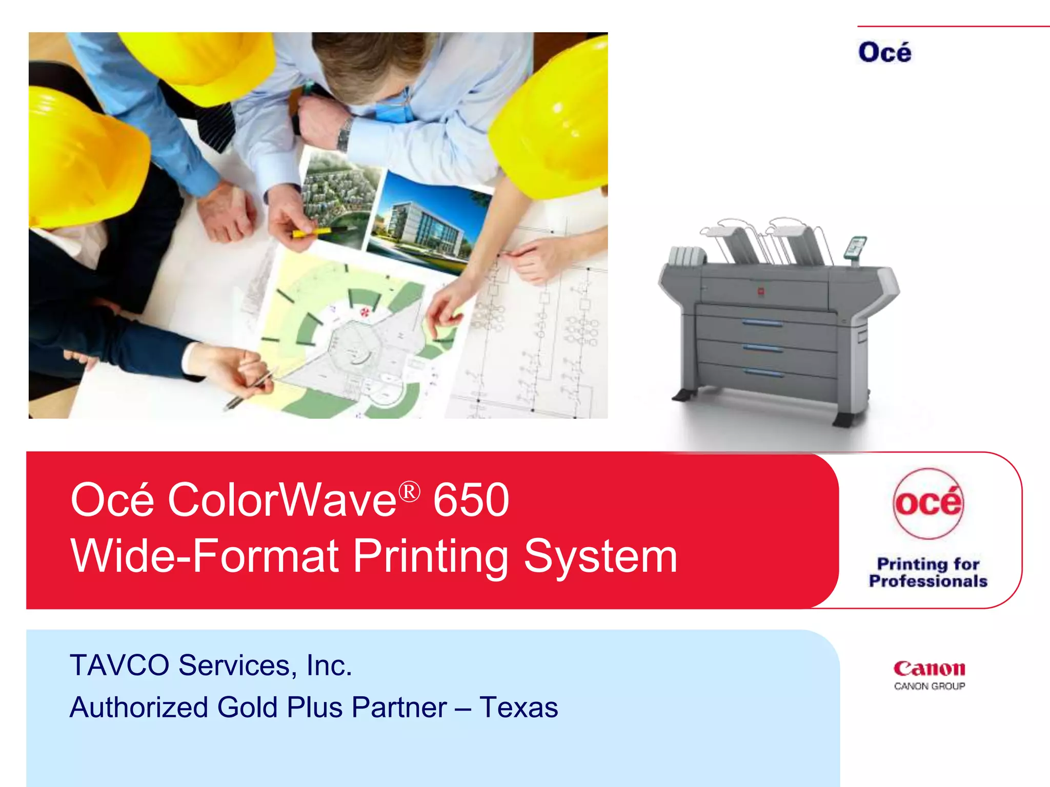 Oce ColorWave 650 product overview slide show | PPT