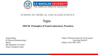 OCED-Principles of Good Laboratory Practices | PPTX