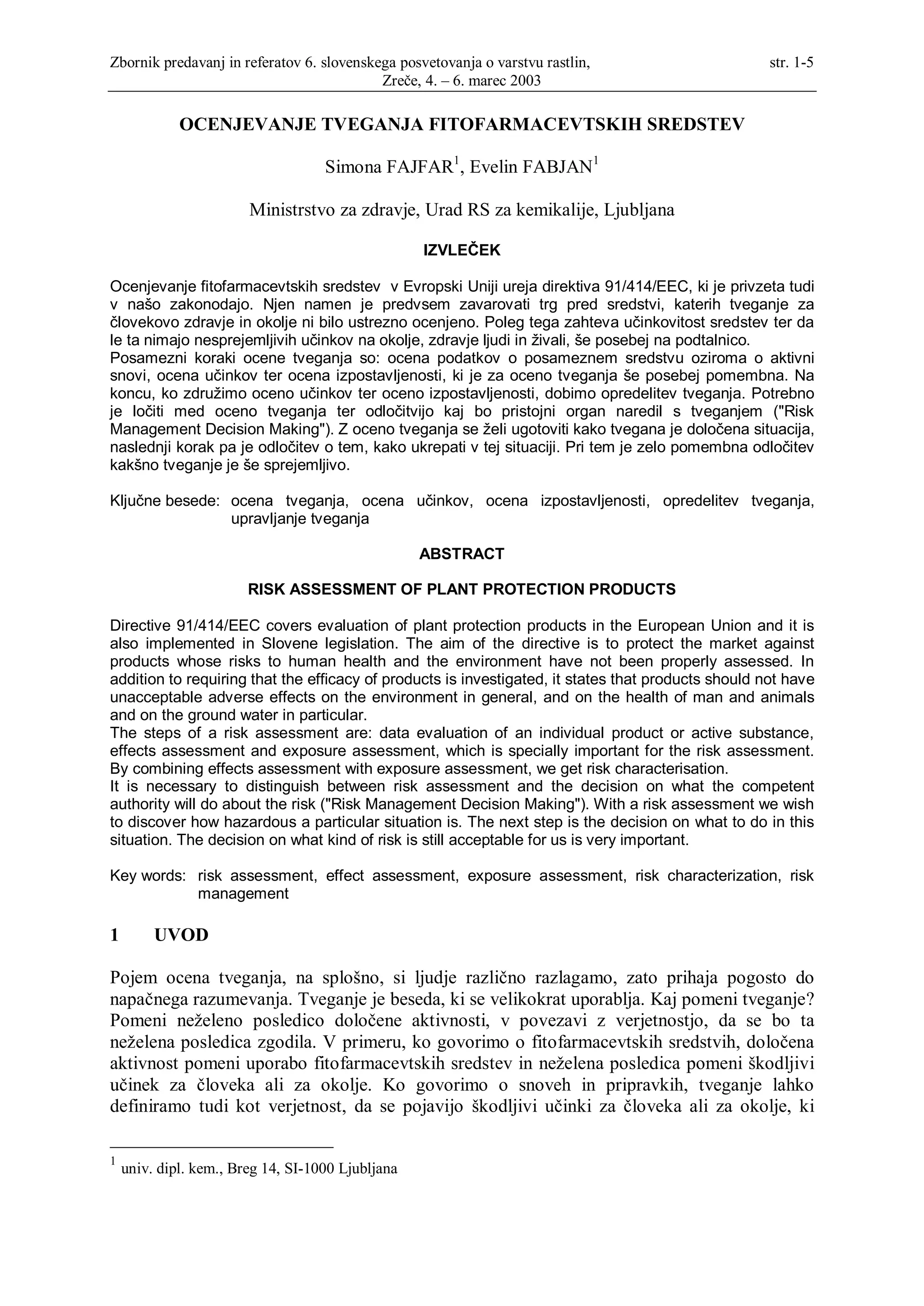 Ocenjevanje ffs fajfar 03 | PDF