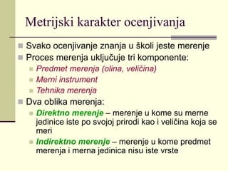 Ocenjivanje znanja | PPT