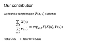 Consistent Transformation of Ratio Metrics for Efficient Online Controlled Experiments | PDF