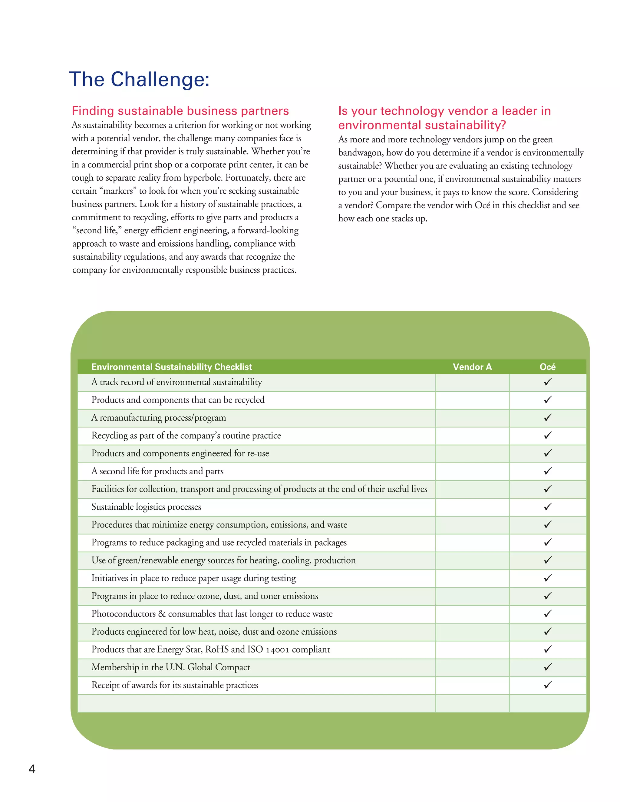 Oce Sustainability White Paper | PDF