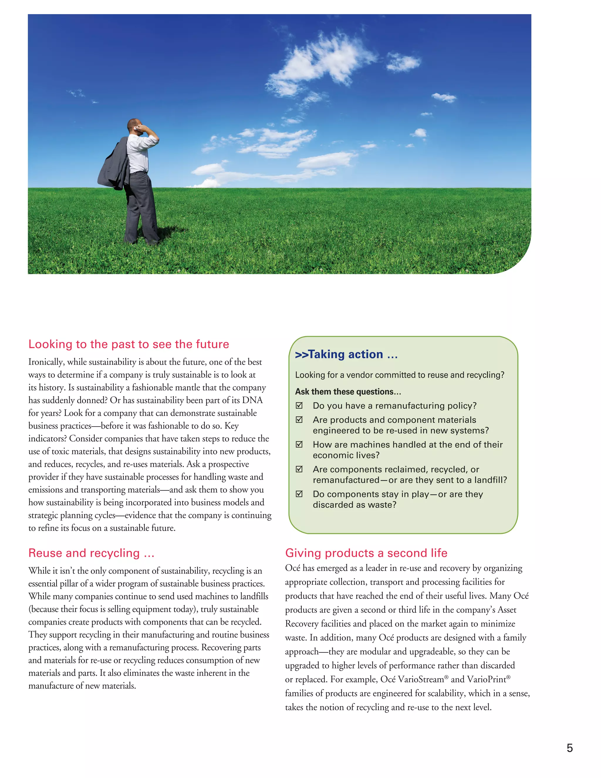 Oce Sustainability White Paper | PDF