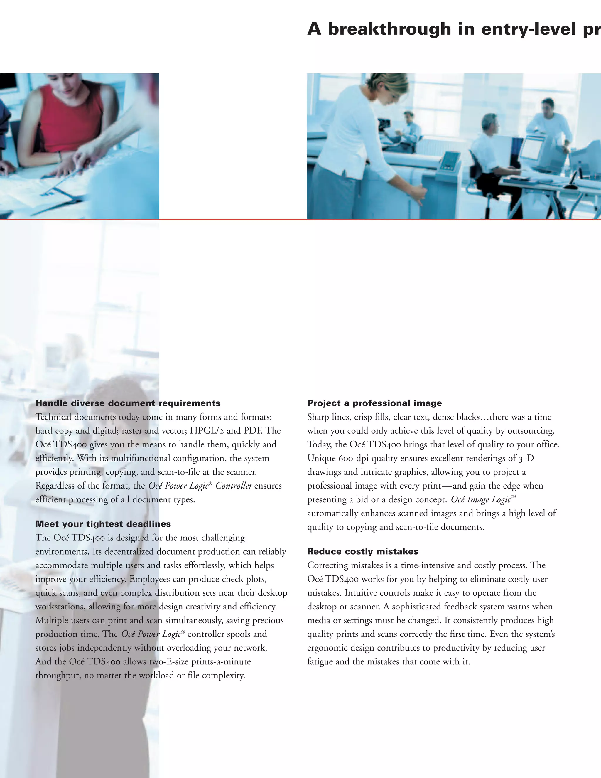 Oce TDS 400 Ozalit Makinası - GenisFormat.Com