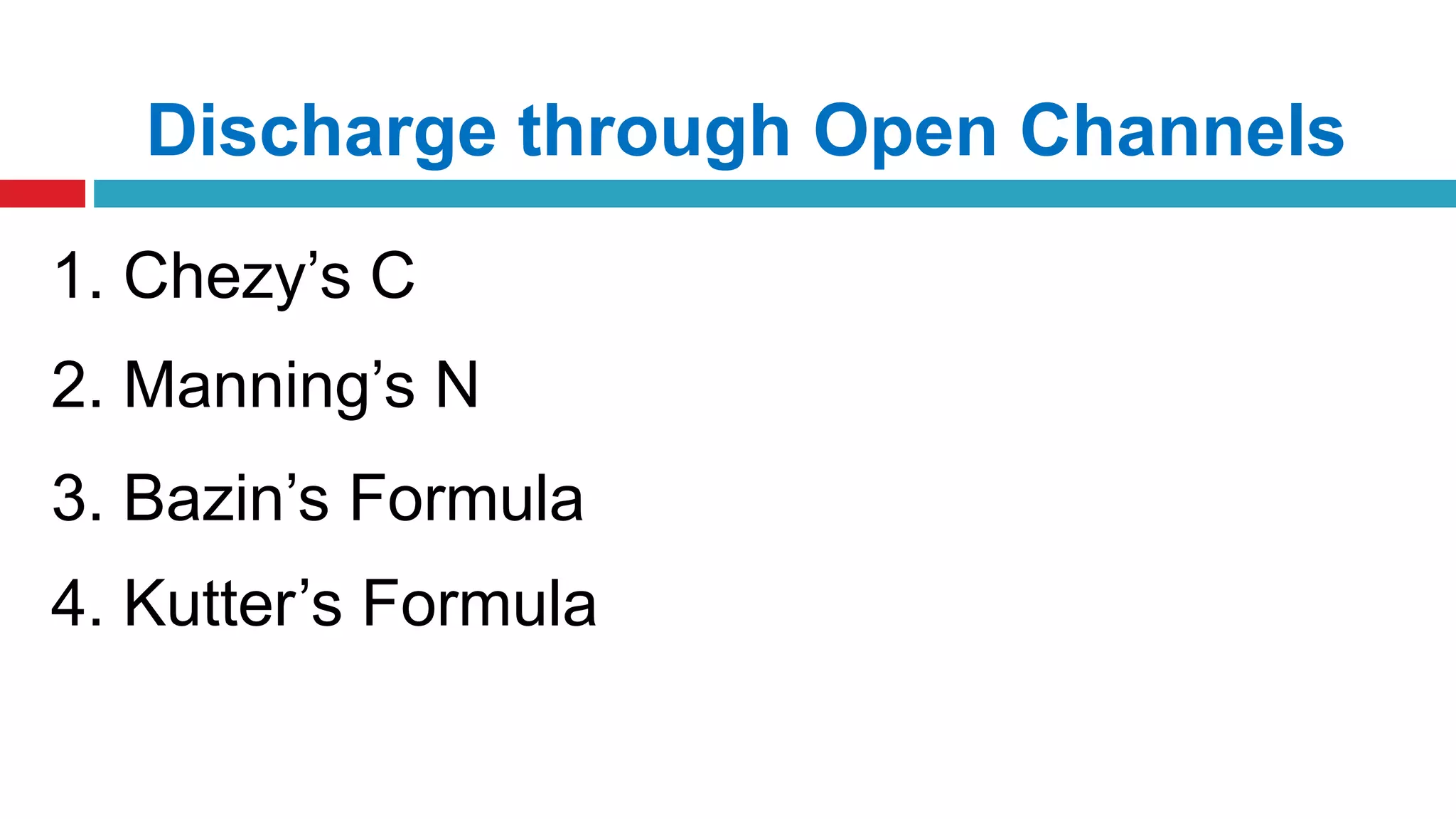 Open Channel Flow | PPTX