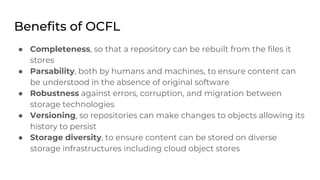 The Oxford Common File Layout: A common approach to digital ...