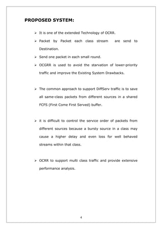 Ocgrr a new scheduling algorithm for differentiated services networks(synopsis) | PDF