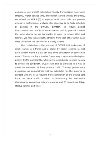 Ocgrr a new scheduling algorithm for differentiated services networks(synopsis) | PDF