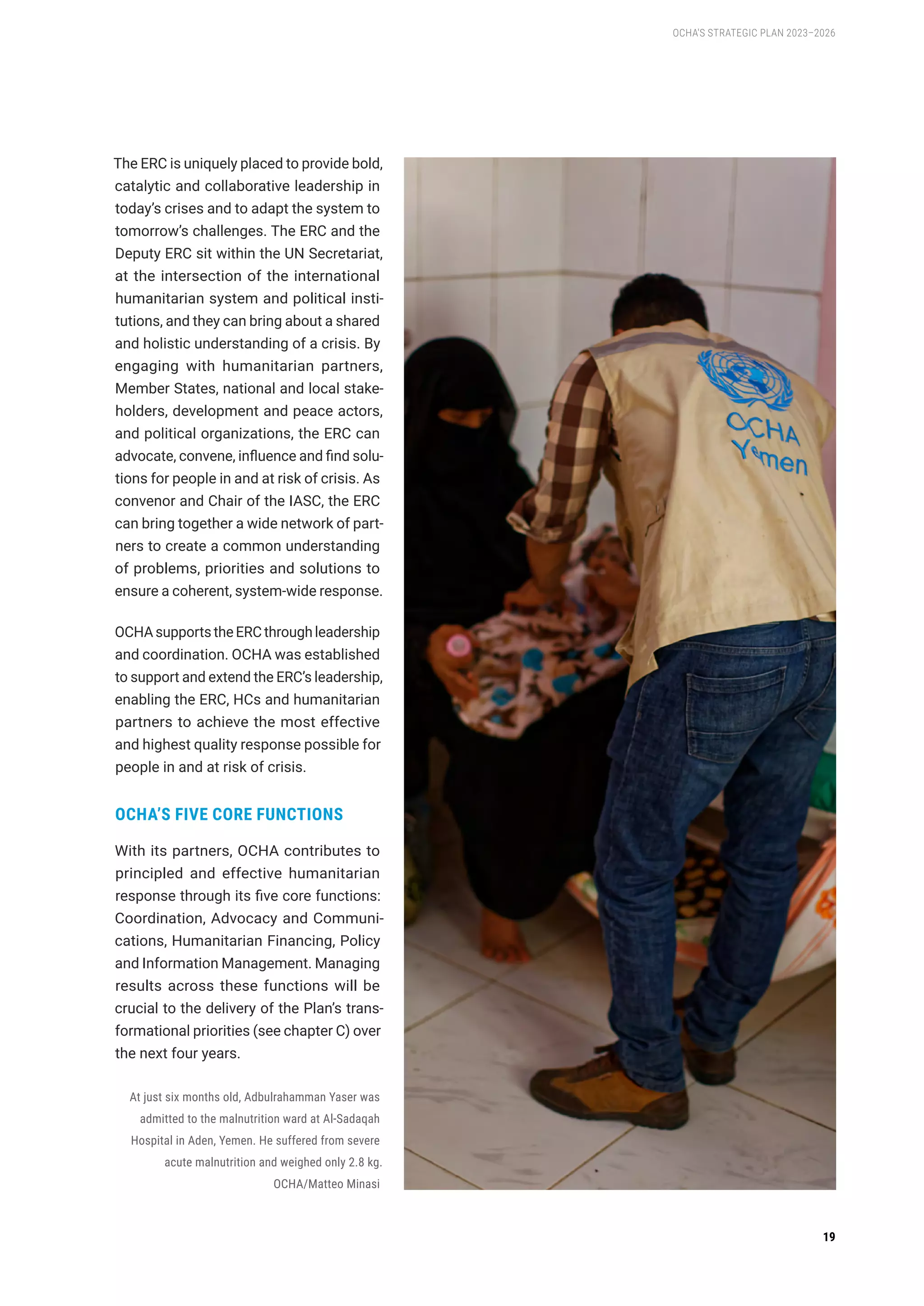 Transforming Humanitarian Coordination - OCHA Strategic Plan 2023-2026. | PDF