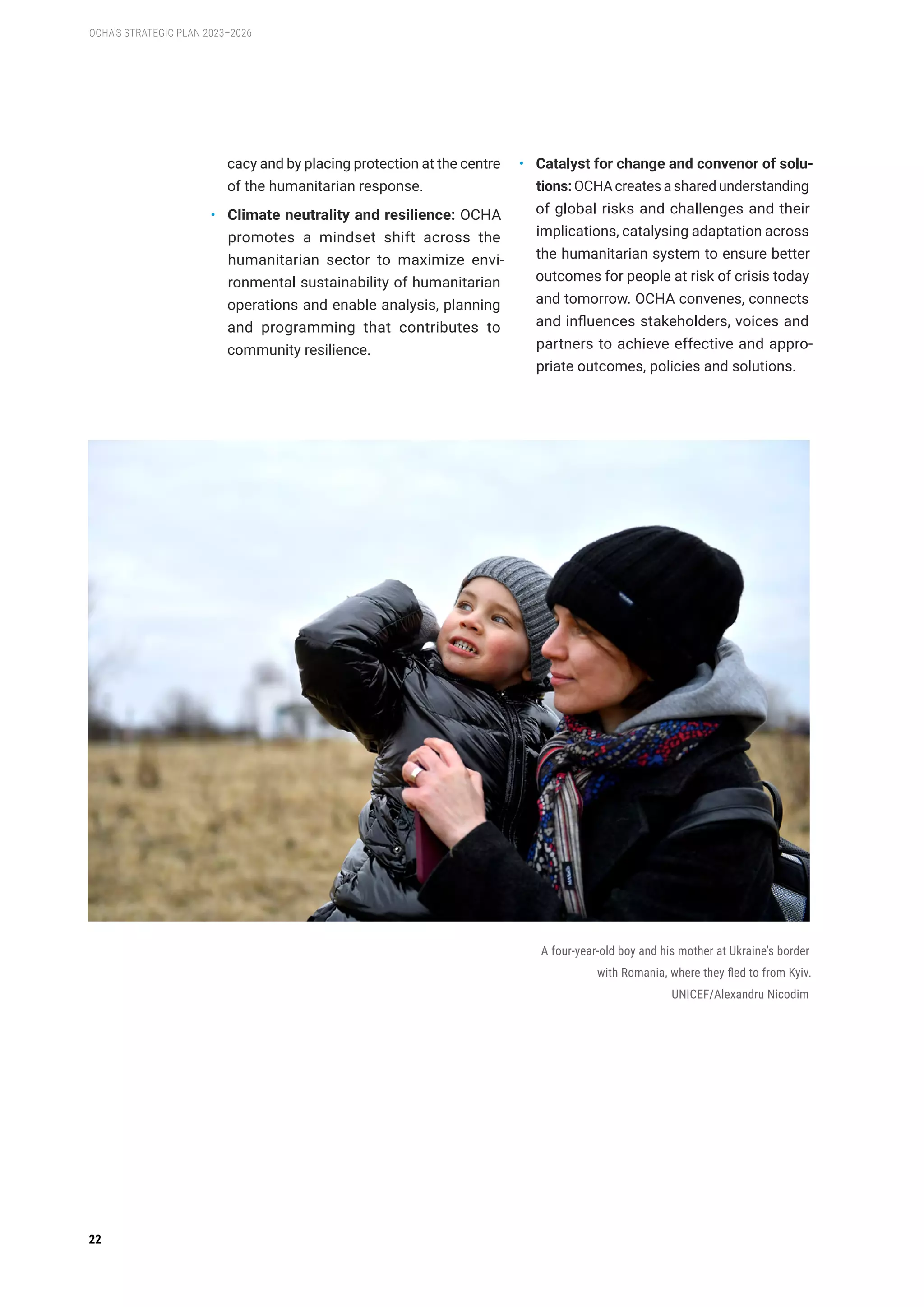 Transforming Humanitarian Coordination - OCHA Strategic Plan 2023-2026 ...